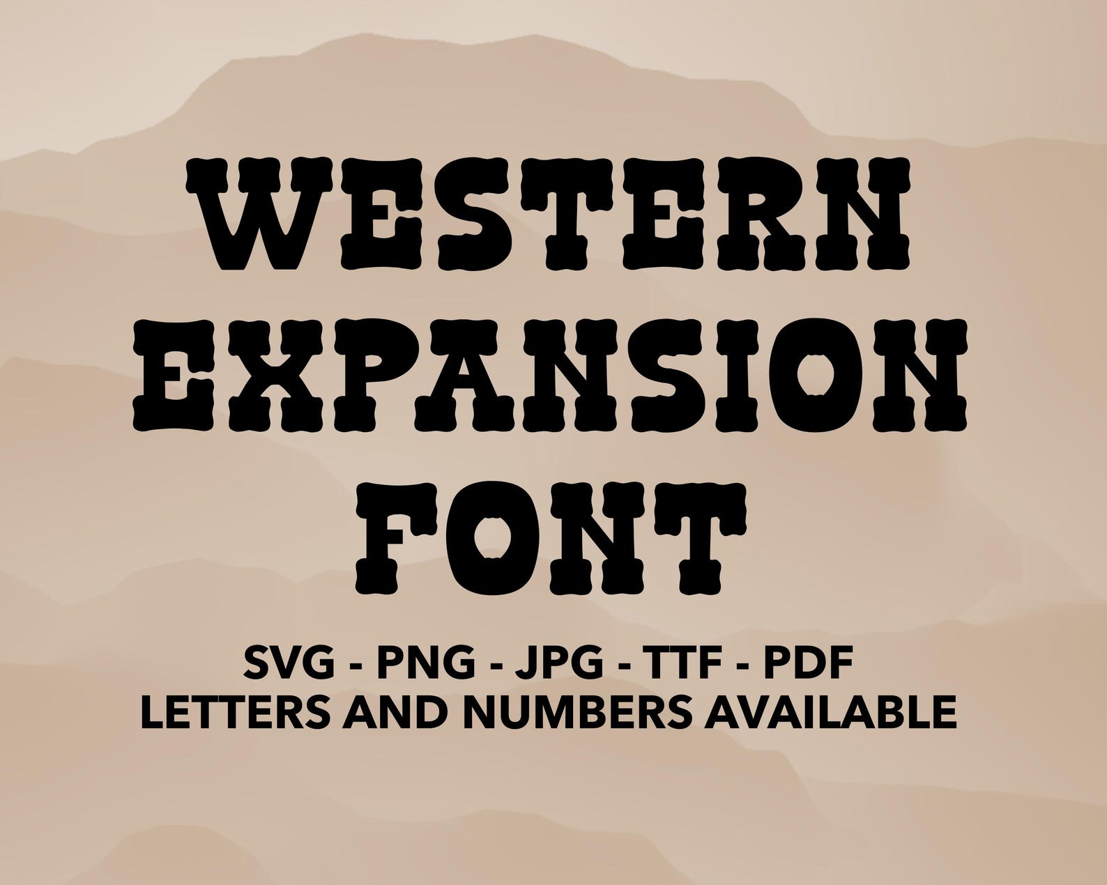 Western Expansion Font SVG, Distressed Font for Cricut, Western Font ...