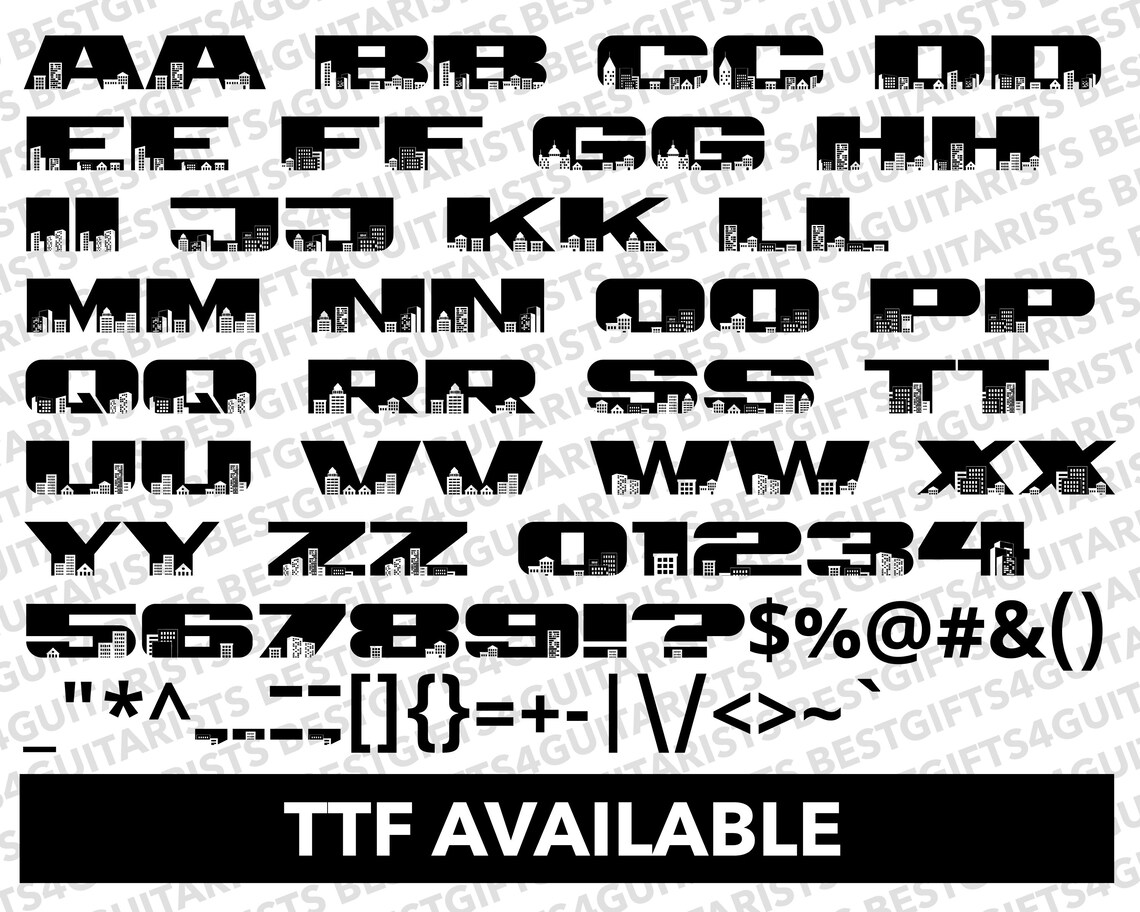 City Font SVG - City Font Cricut File - New York City Letters - Chicago ...