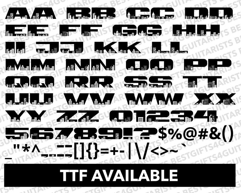 City Font SVG - City Font Cricut File - New York City Letters - Chicago ...