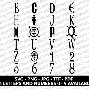 One Piece Pirate Font SVG, Pirate Font for Canva, Pirate Font SVG, PNG ...