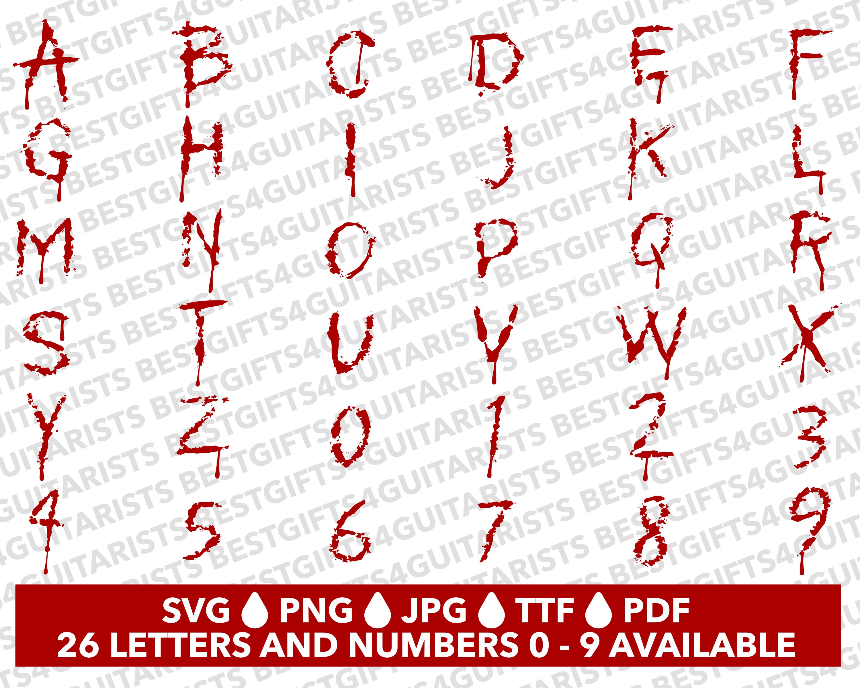 Blood Drop Font SVG, Blood Font for Cricut, Blood Font SVG, PNG, Jpg ...