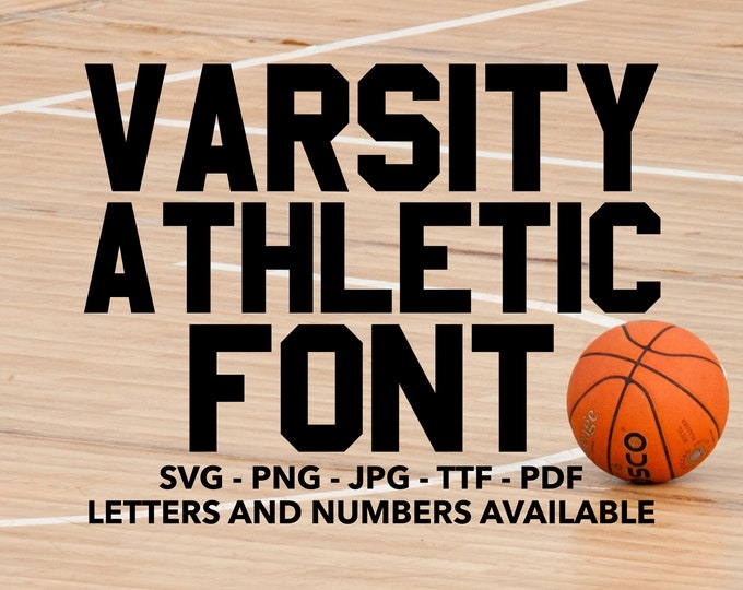 Modern Varsity Font SVG, Font SVG, Modern Fonts, Sports Font, Varsity Letters, Varsity Style ...