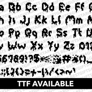 Blood Pixel Font SVG, Pixel Font for Cricut, Pixel Font SVG, PNG, Jpg ...