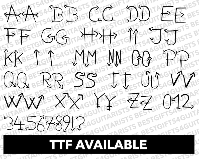 Arrow Font SVG, Arrow Font PNG, Arrow Letters Svg, Png, Ttf, Jpg, Pdf ...