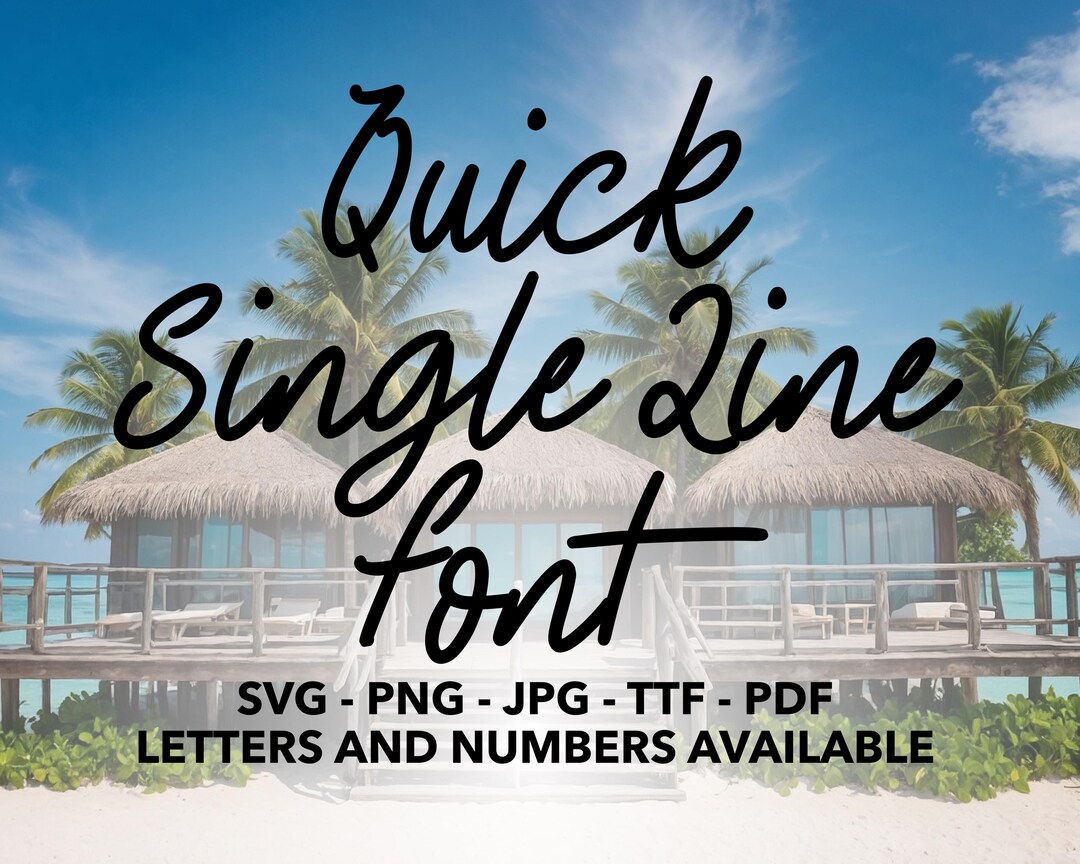 Quick Single Line Font SVG, Line Letters, Line Numbers, Calligraphy ...