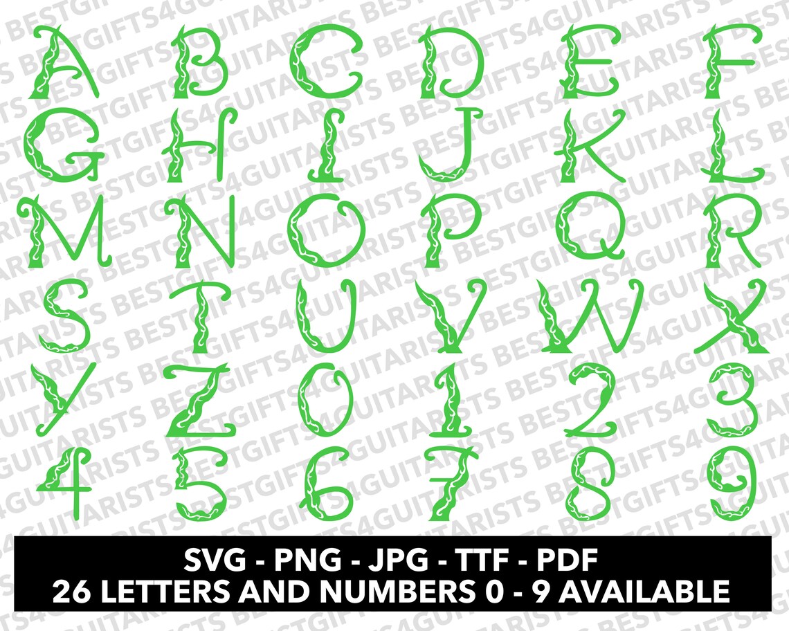 Mermaid Font SVG, Mermaid Font for Cricut, Mermaid Font SVG, PNG, Jpg ...