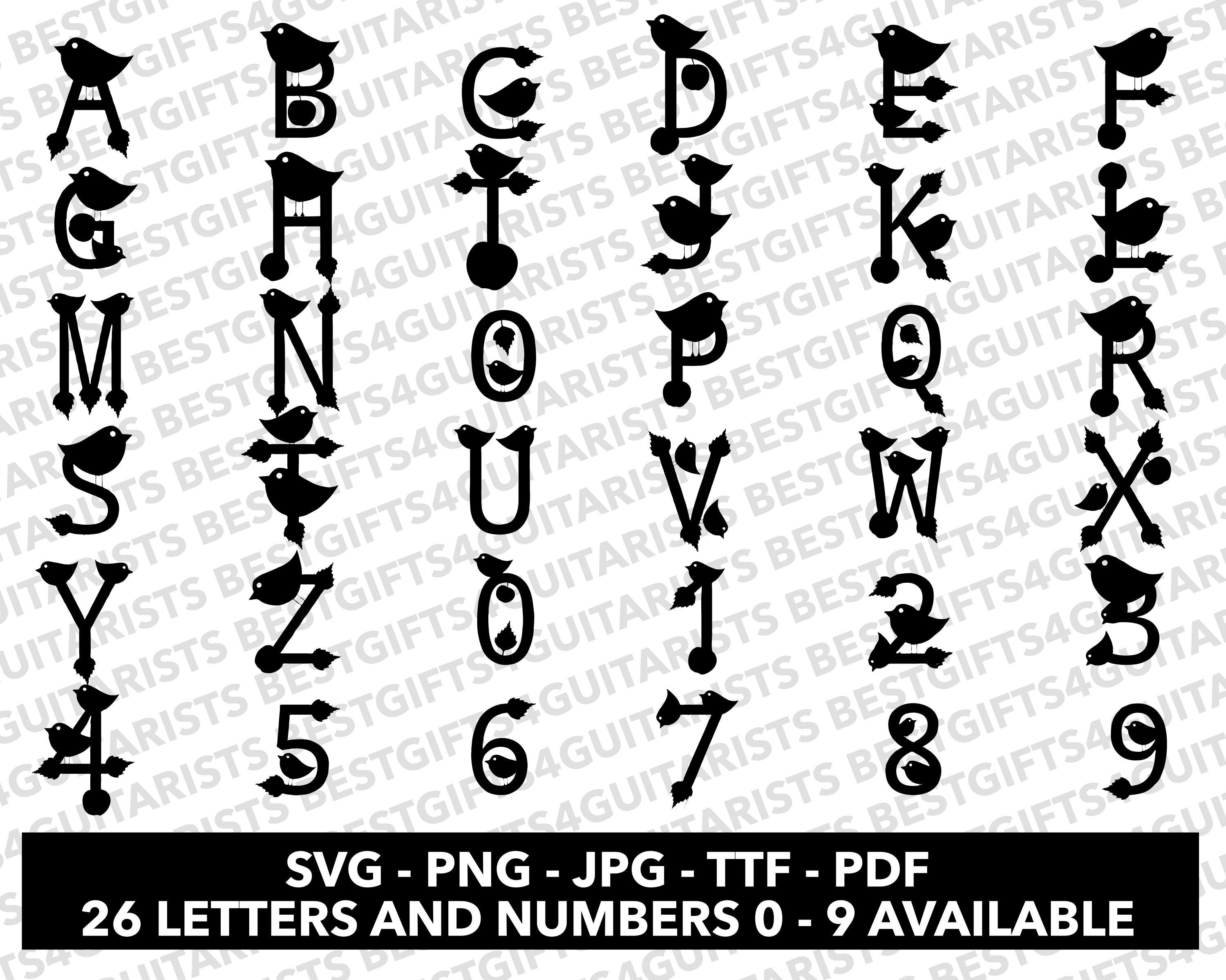 Bird Font SVG, Bird Font for Cricut, Bird Font SVG, PNG, Jpg, Ttf, Pdf ...