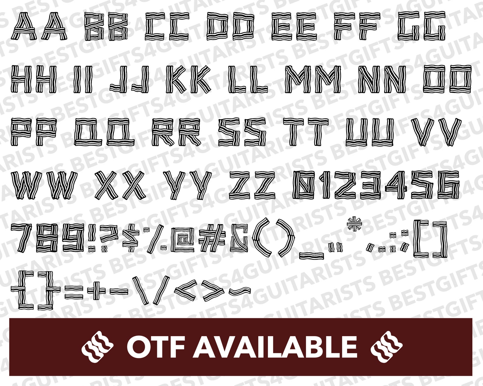 Bacon Font SVG, Bacon Alphapack, Bacon Letters, Bacon Numbers Svg, Png ...