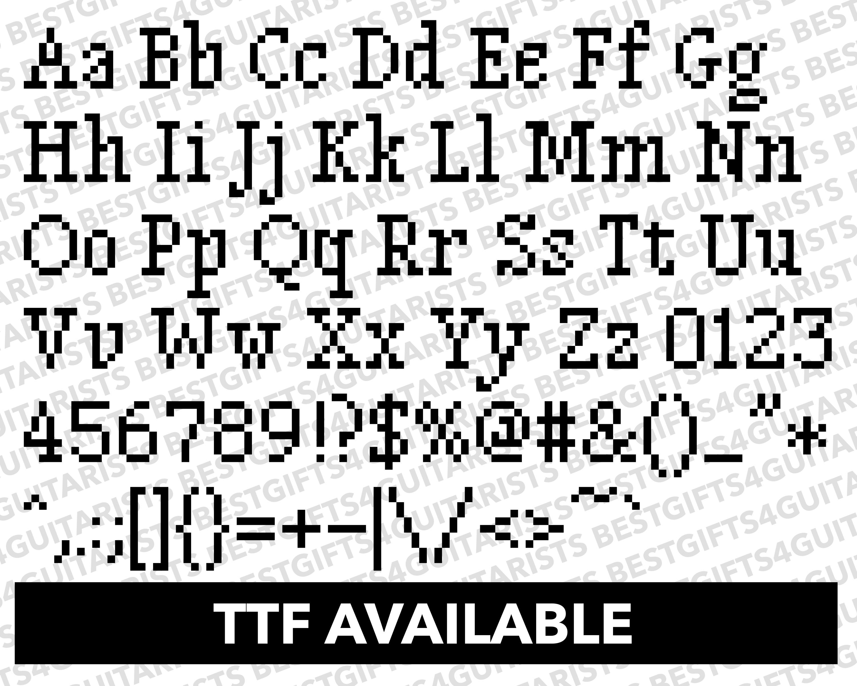 Gamer Font SVG, Pixel Font for Cricut, Pixel Font SVG, PNG, Jpg, Ttf ...
