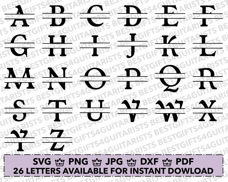 Split Monogram SVG, Split Monogram for Cricut, Split Monogram SVG, PNG ...