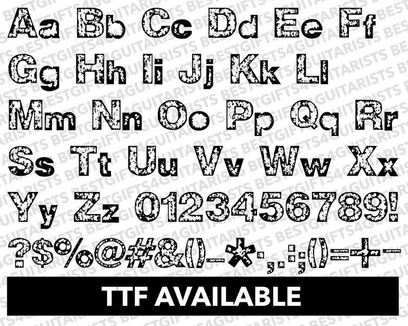 Distressed Rusted Font SVG, Distressed Font for Cricut, Distressed Font ...