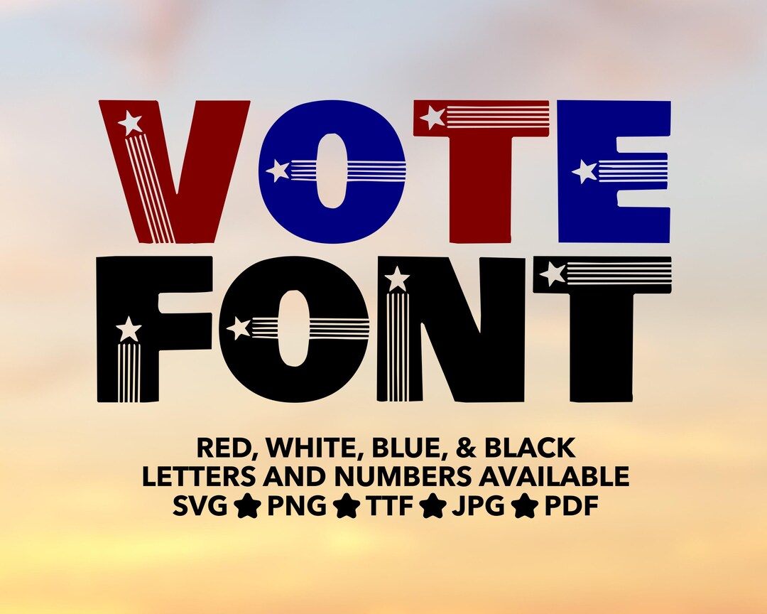Vote Font SVG, Vote Letters, Vote Numbers, Election Font, Voter Font ...