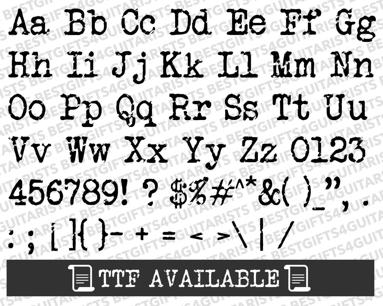 Typewriter Font SVG, Typewriter Font for Cricut, Typewriter Font SVG ...