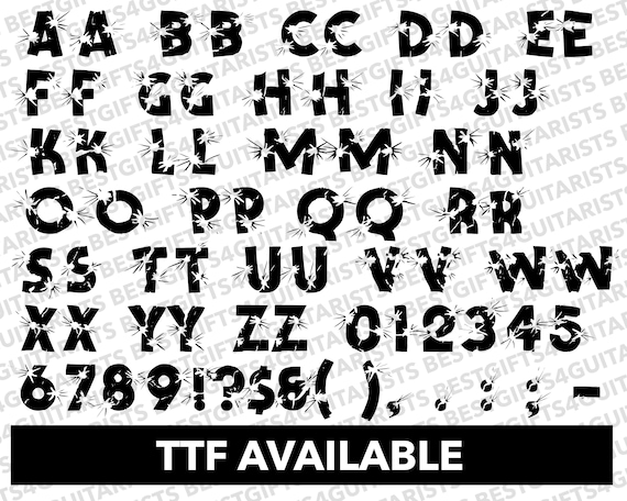 Bullet Font Photographs