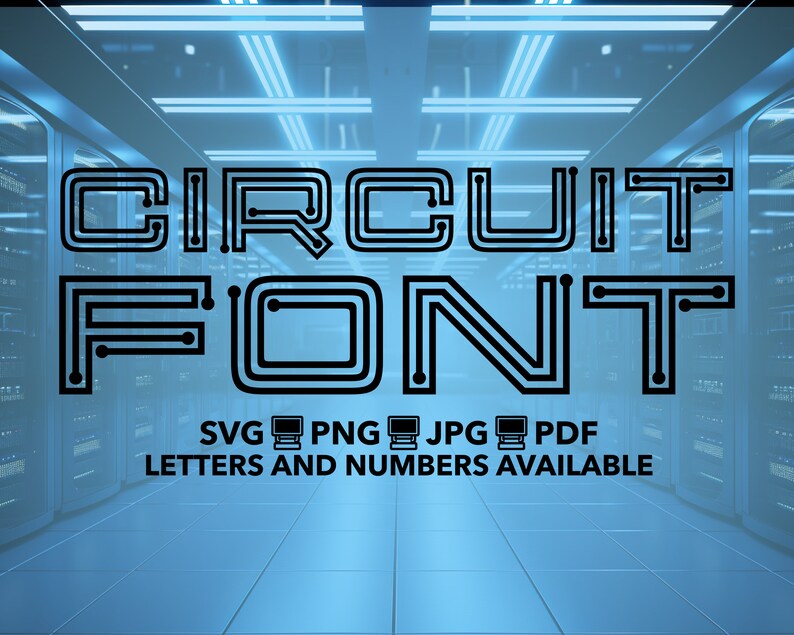 Circuit Font SVG Circuit Font PNG Circuit Letters Svg Png - Etsy