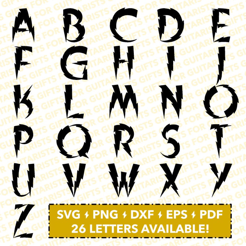 Lightning Letters and Numbers SVG Thunder Bolt Alphabet - Etsy