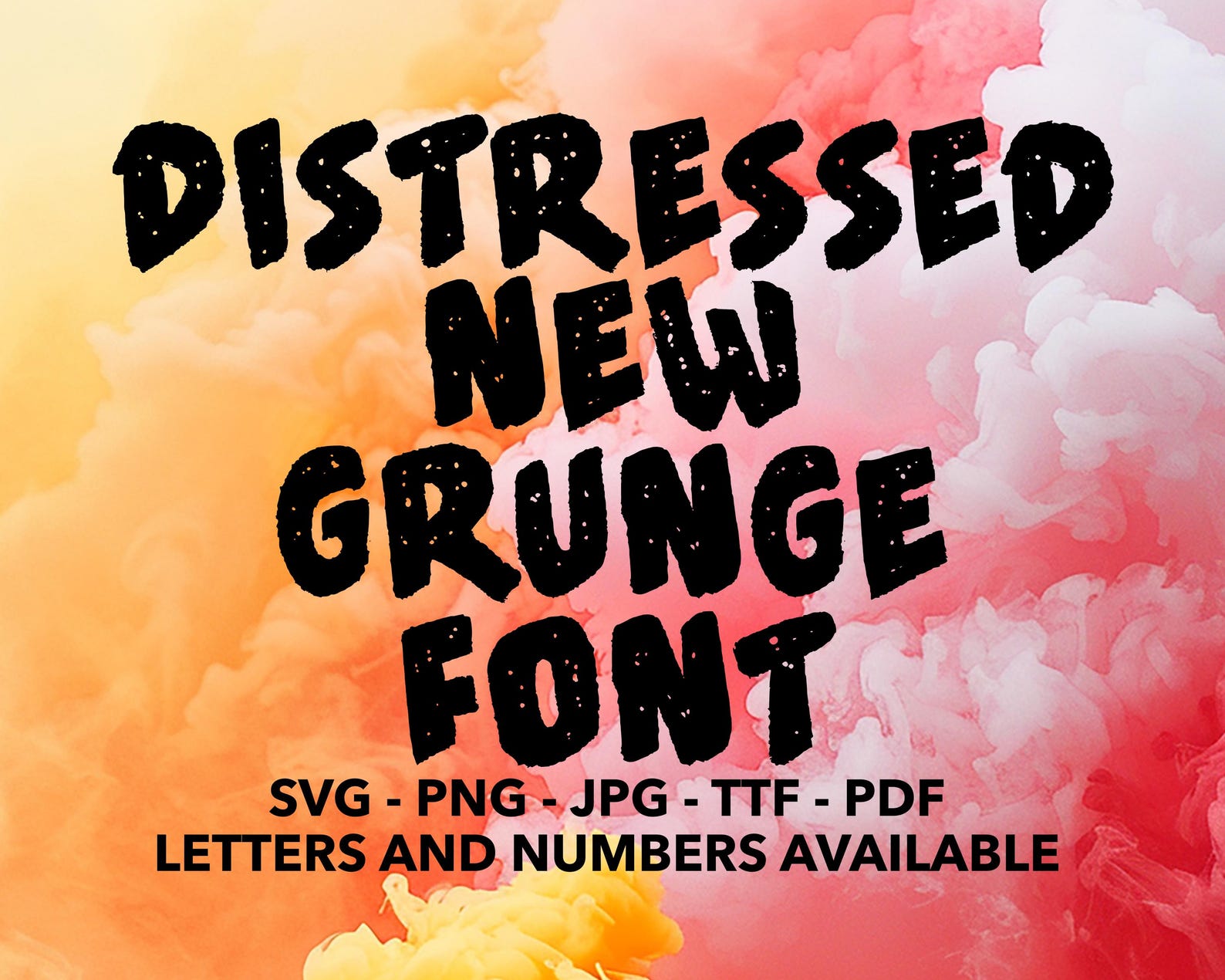 Distressed Faded Font SVG, Distressed Font for Cricut, Distressed Font ...