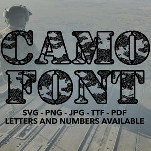 Camo Font SVG, Camouflage Font for Canva, Military Font SVG, PNG, Jpg ...