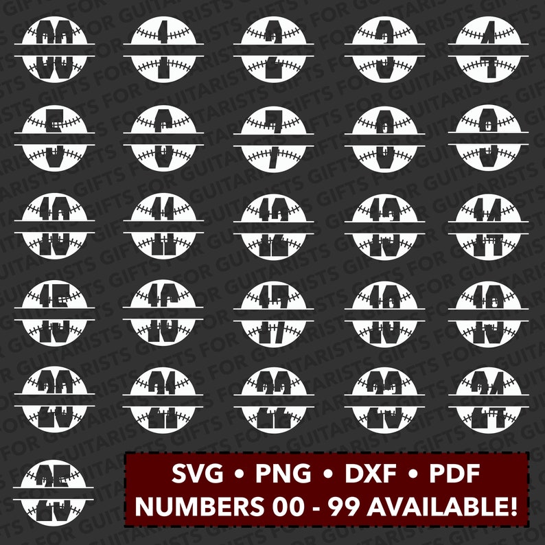 Baseball Numbers SVG, Baseball Numbers for Cricut, Baseball Numbers SVG ...