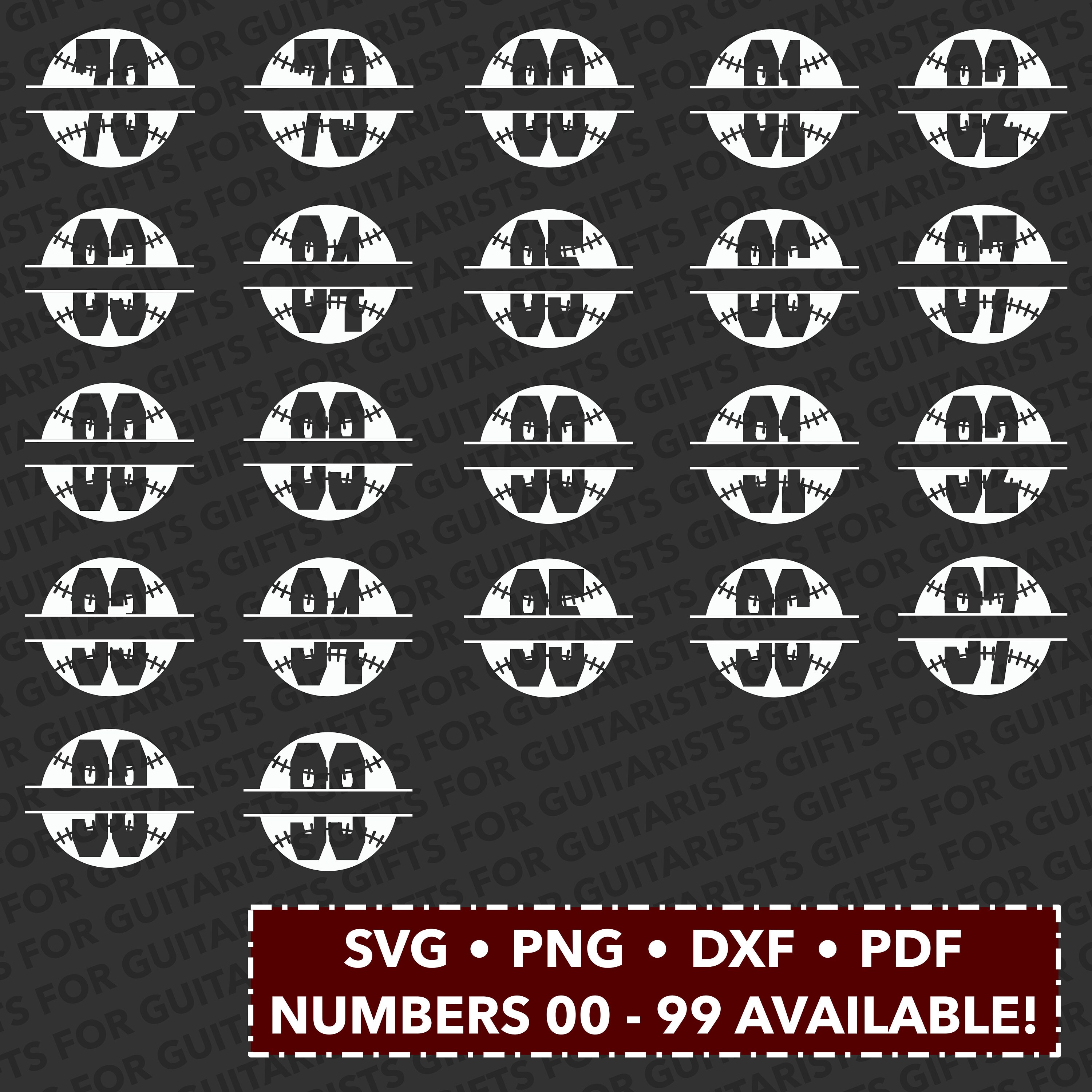 Baseball Numbers SVG, Baseball Numbers for Cricut, Baseball Numbers SVG ...