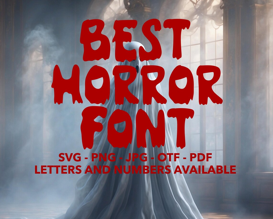 Best Horror Font SVG, Horror Font for Canva, Horror Font for Cricut Svg ...