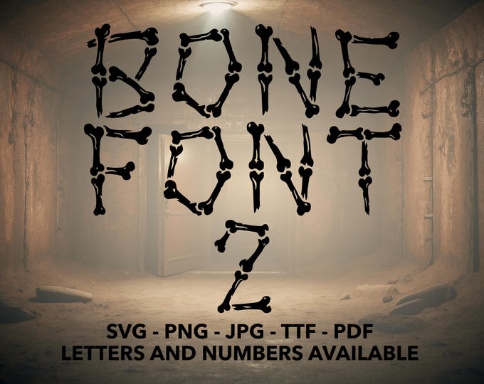 Bone Font SVG, PNG, DXF - Etsy Canada