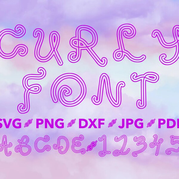 Curly Letters - Etsy