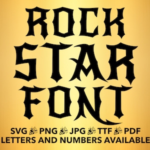 Rockstar Font SVG, Rockstar Font TTF, Rockstar Letters Svg, Png, Jpg ...
