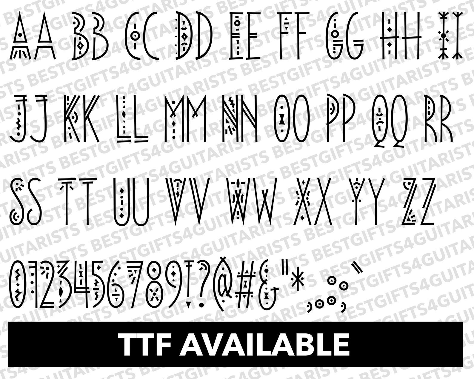 Tribal Font SVG, Tribal Font 3 Numbers, Tribal Font SVG, PNG, Jpg, Ttf ...
