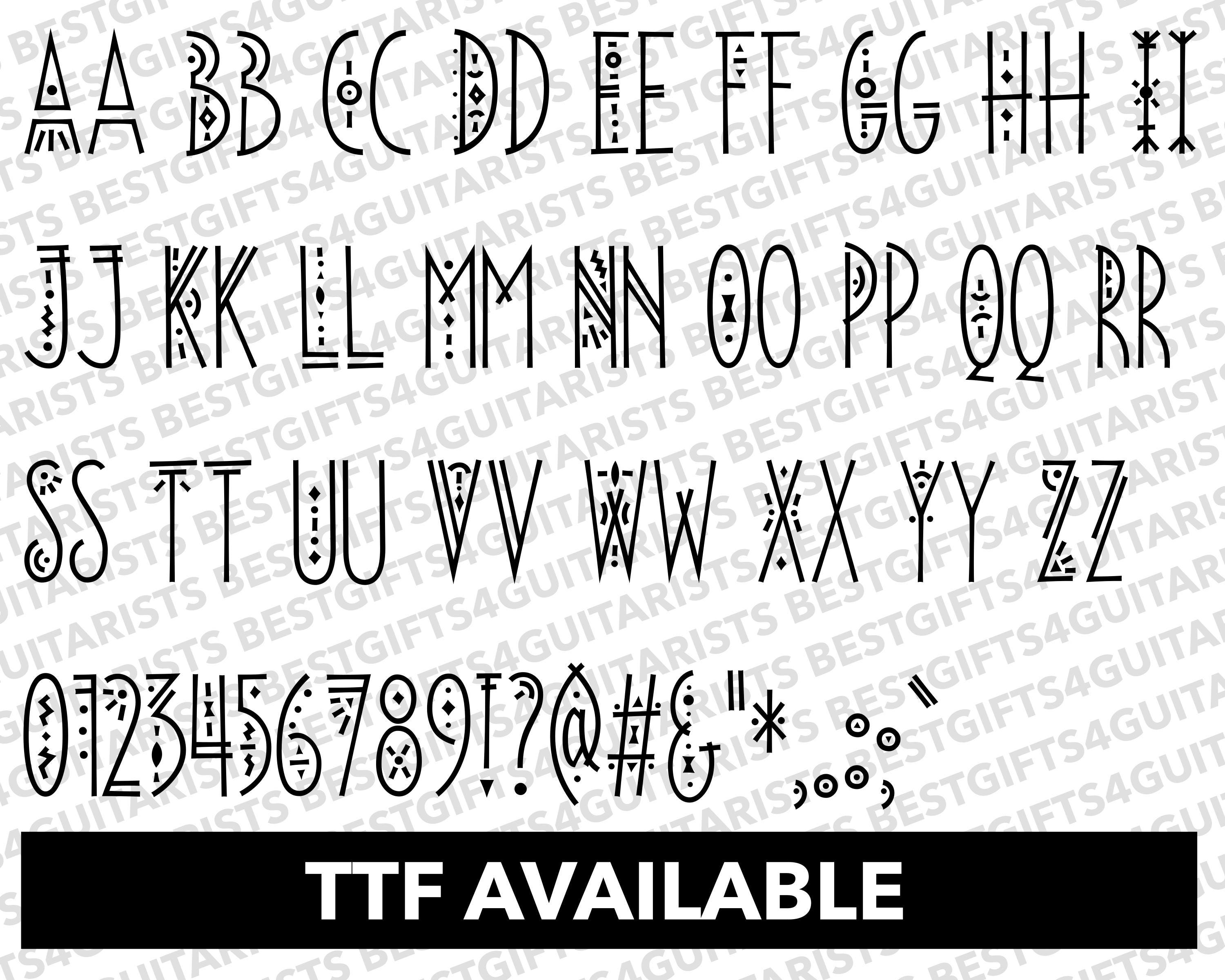 Tribal Font SVG, Tribal Font 3 Numbers, Tribal Font SVG, PNG, Jpg, Ttf ...