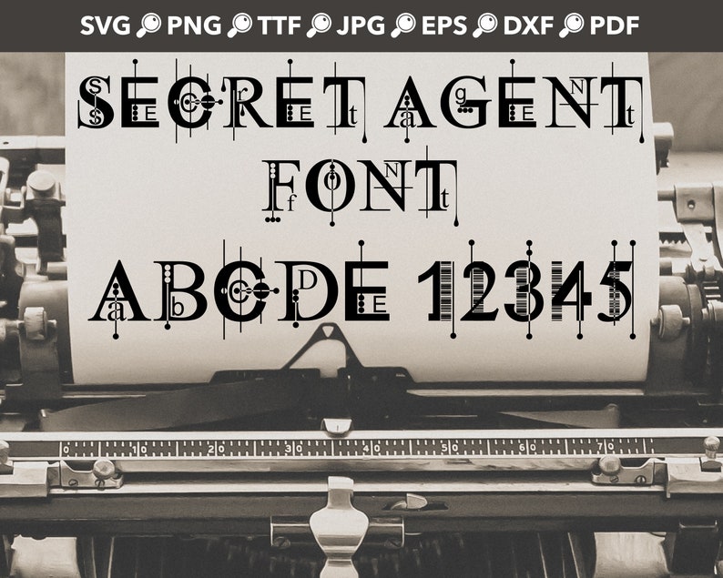 Secret Agent Font SVG, Secret Agent Font for Cricut, Secret Agent ...