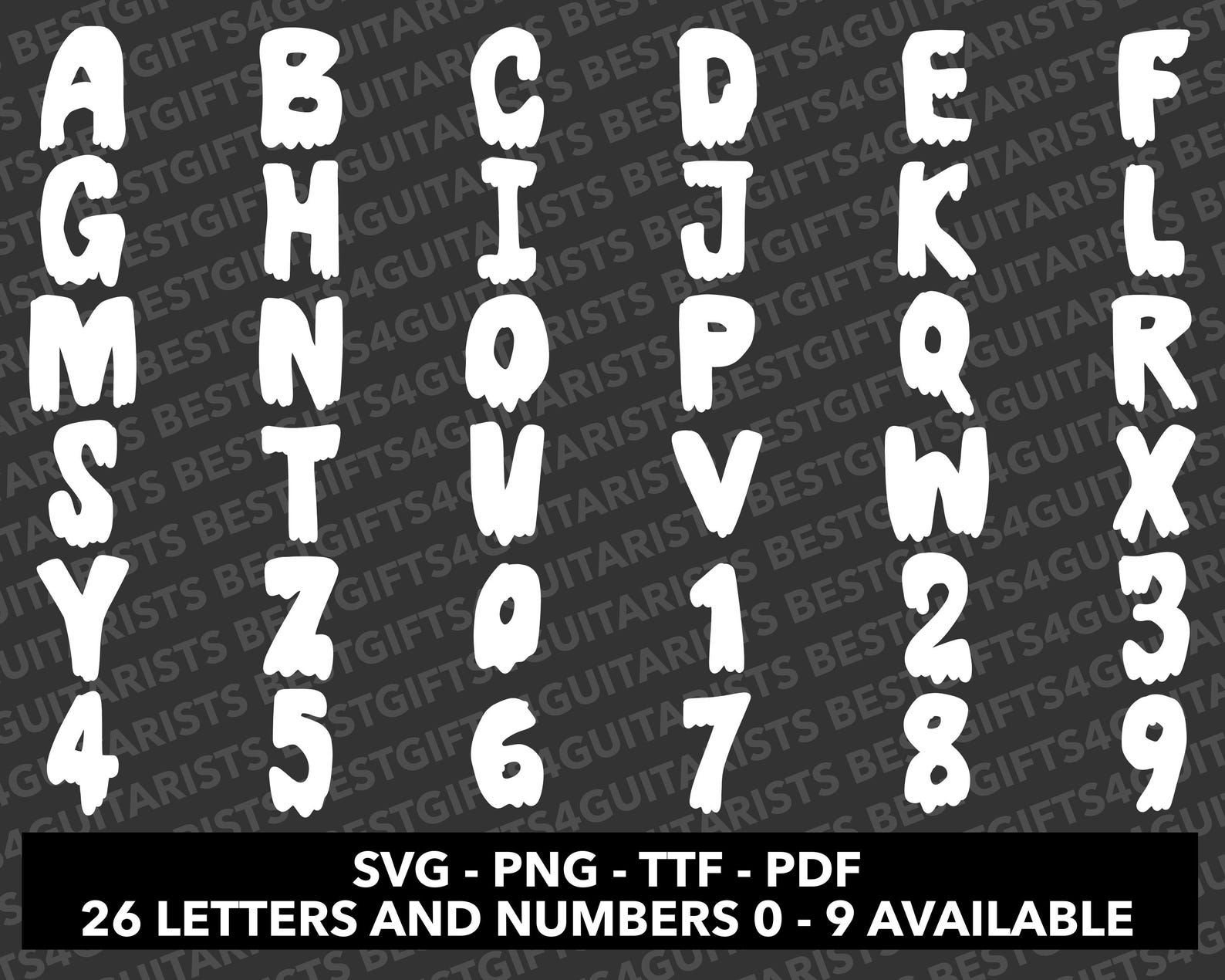 Ghost Font SVG, Horror Alphabet SVG, Ghost Font SVG, Ttf, Pdf, Png ...