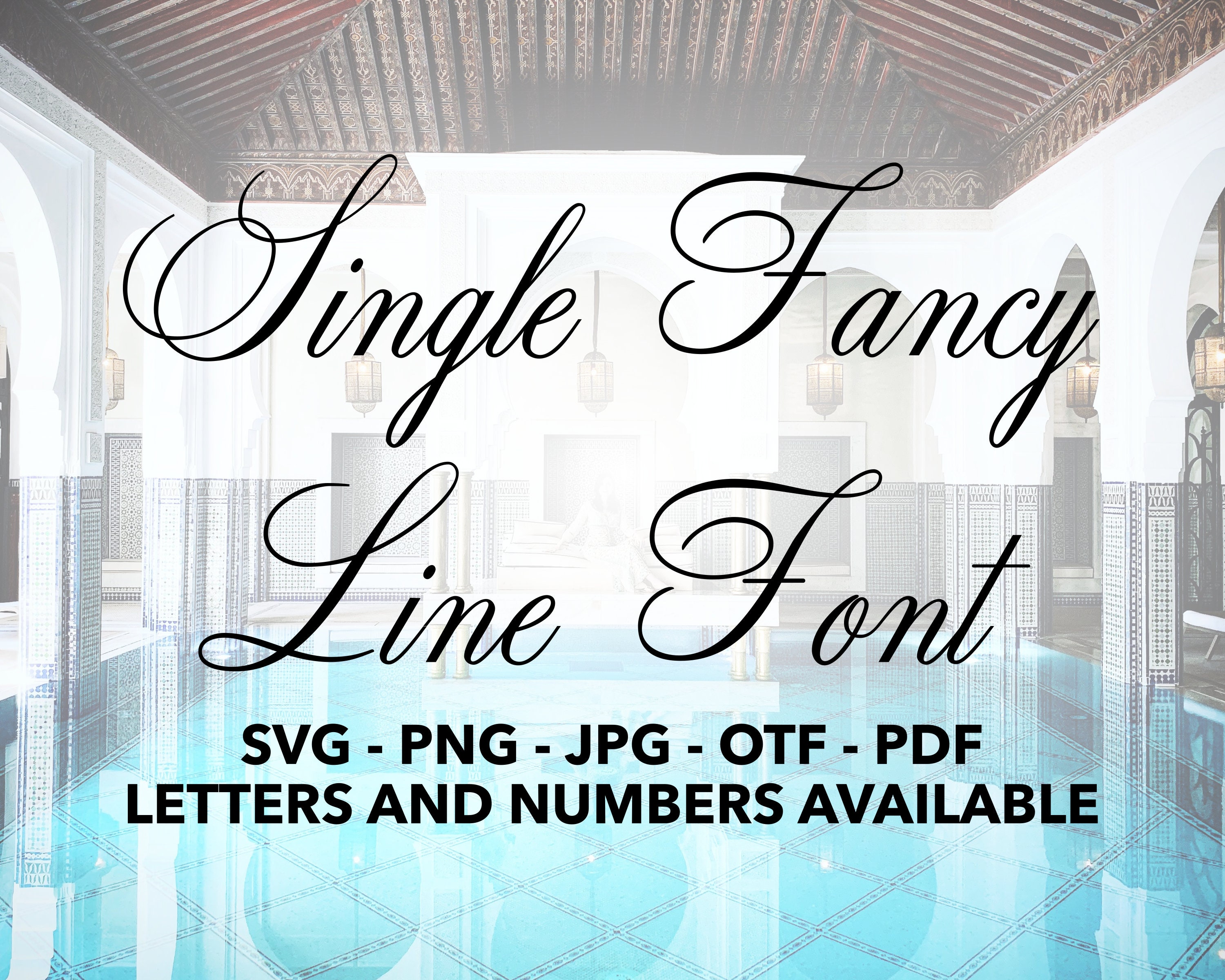 Single Fancy Line Font SVG, Line Letters, Line Numbers, Calligraphy ...