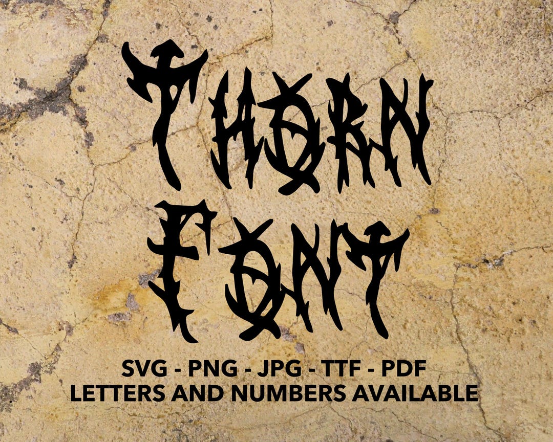 Thorn Font SVG, Rockstar Font TTF, Distressed Letters SVG, Png, Jpg ...