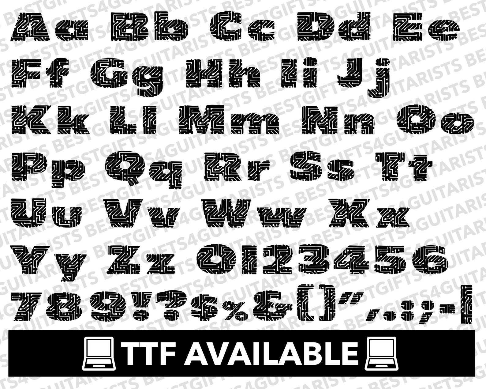 Circuit Business Font SVG, Circuit Font for Cricut, Circuit Font SVG ...
