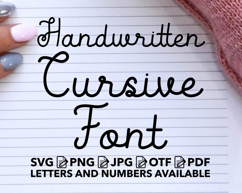 Handwritten Cursive Font SVG, Handwritten Cursive Font OTF, Handwritten ...