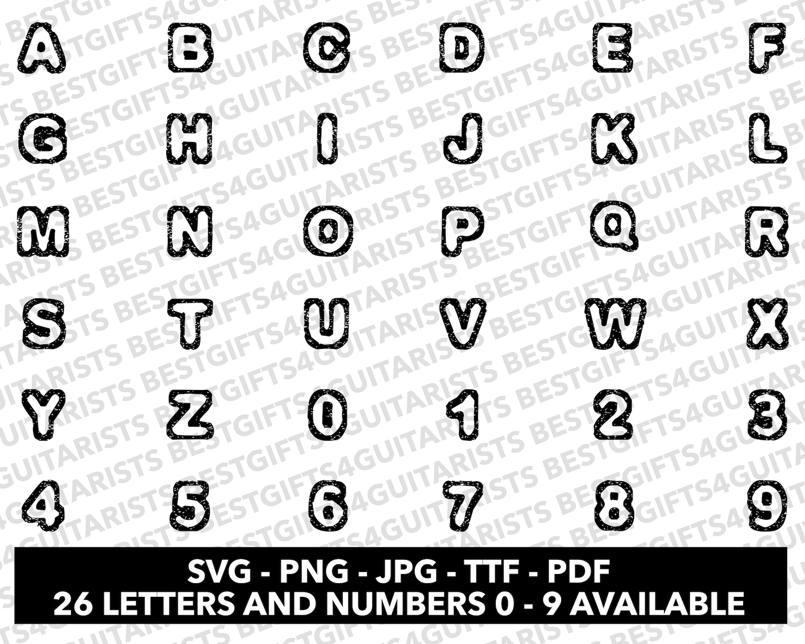 Faded Outline Font SVG, Faded Font for Cricut, Faded Font SVG, PNG, Jpg ...