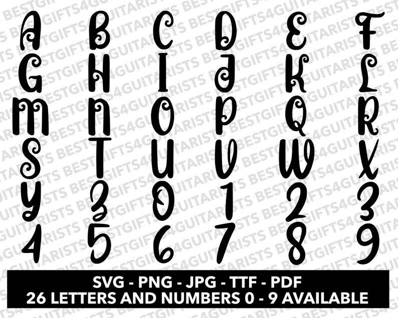 Curly Quick Font SVG, Curly Font TTF, Curly Letters SVG, Png, Jpg, Ttf ...