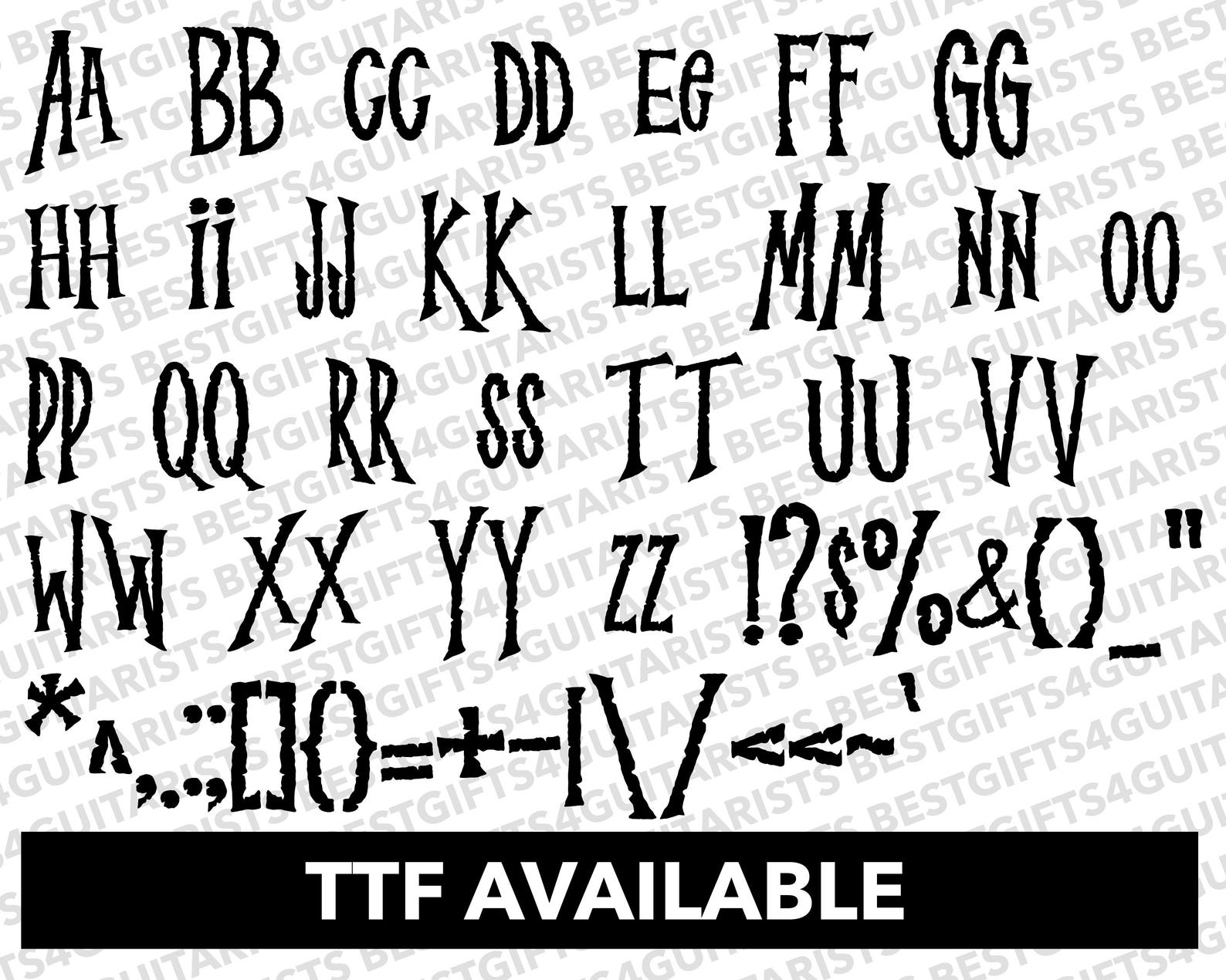 Scary Font SVG, Scary Font for Canva SVG, PNG, Jpg, Ttf, Dxf, Pdf Scary ...