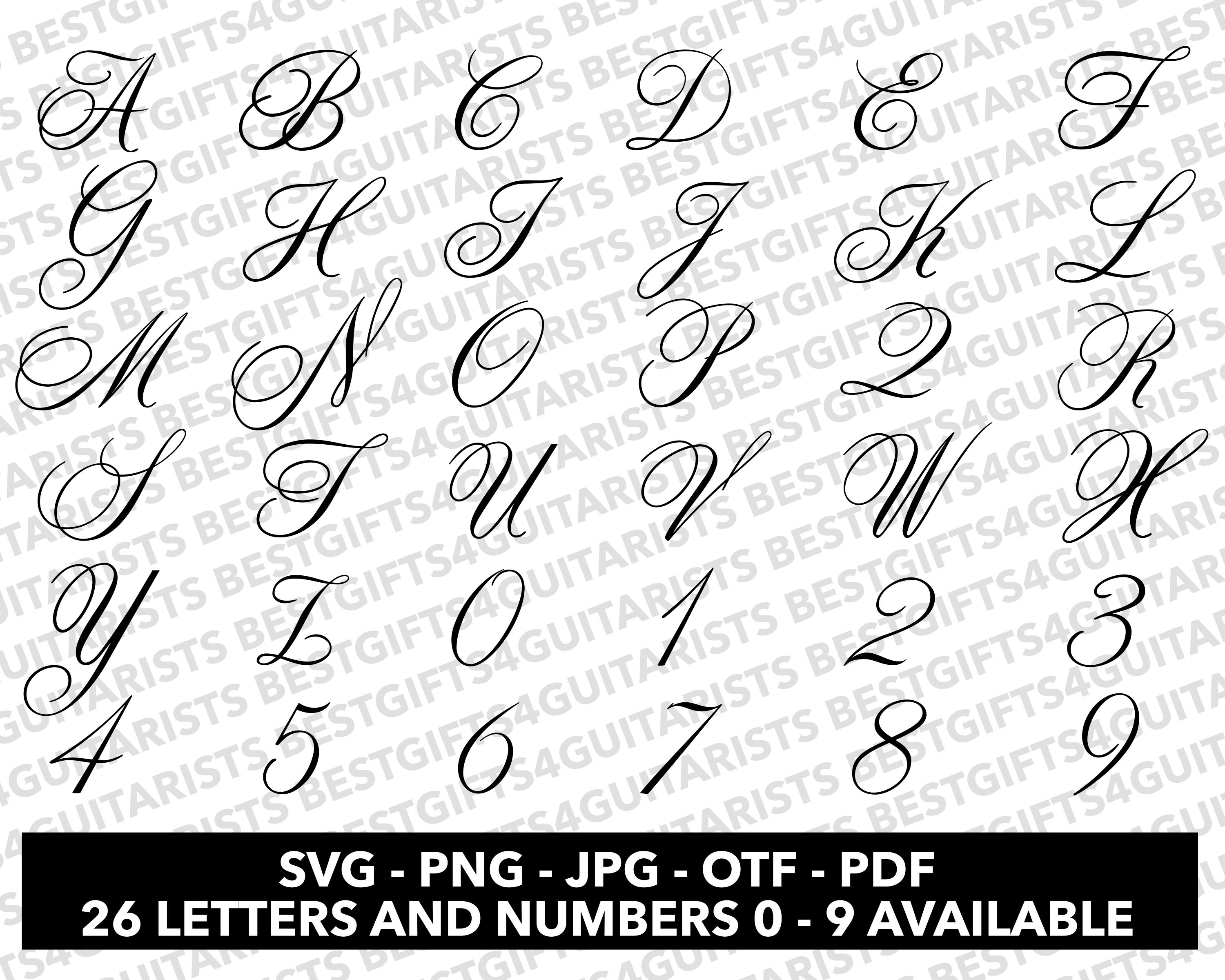 Single Fancy Line Font SVG, Line Letters, Line Numbers, Calligraphy ...
