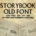 Storybook Old Book SVG, Storybook Font for Cricut, Storybook Font SVG ...