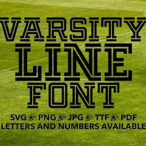 Varsity Line Font SVG, Varsity Line Font TTF, Varsity Line Alphabet Svg ...