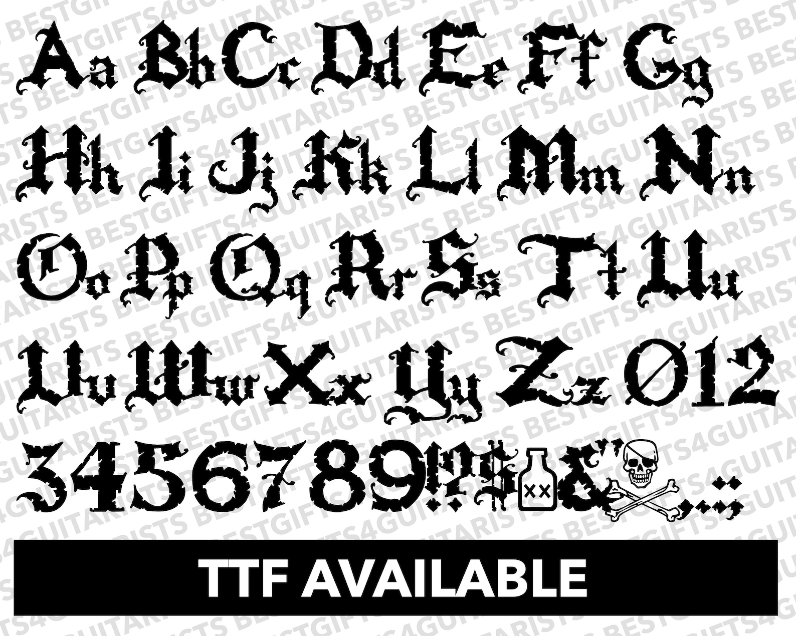 Distressed Pirate Font SVG, Pirate Font for Canva, Pirate Font SVG, PNG ...