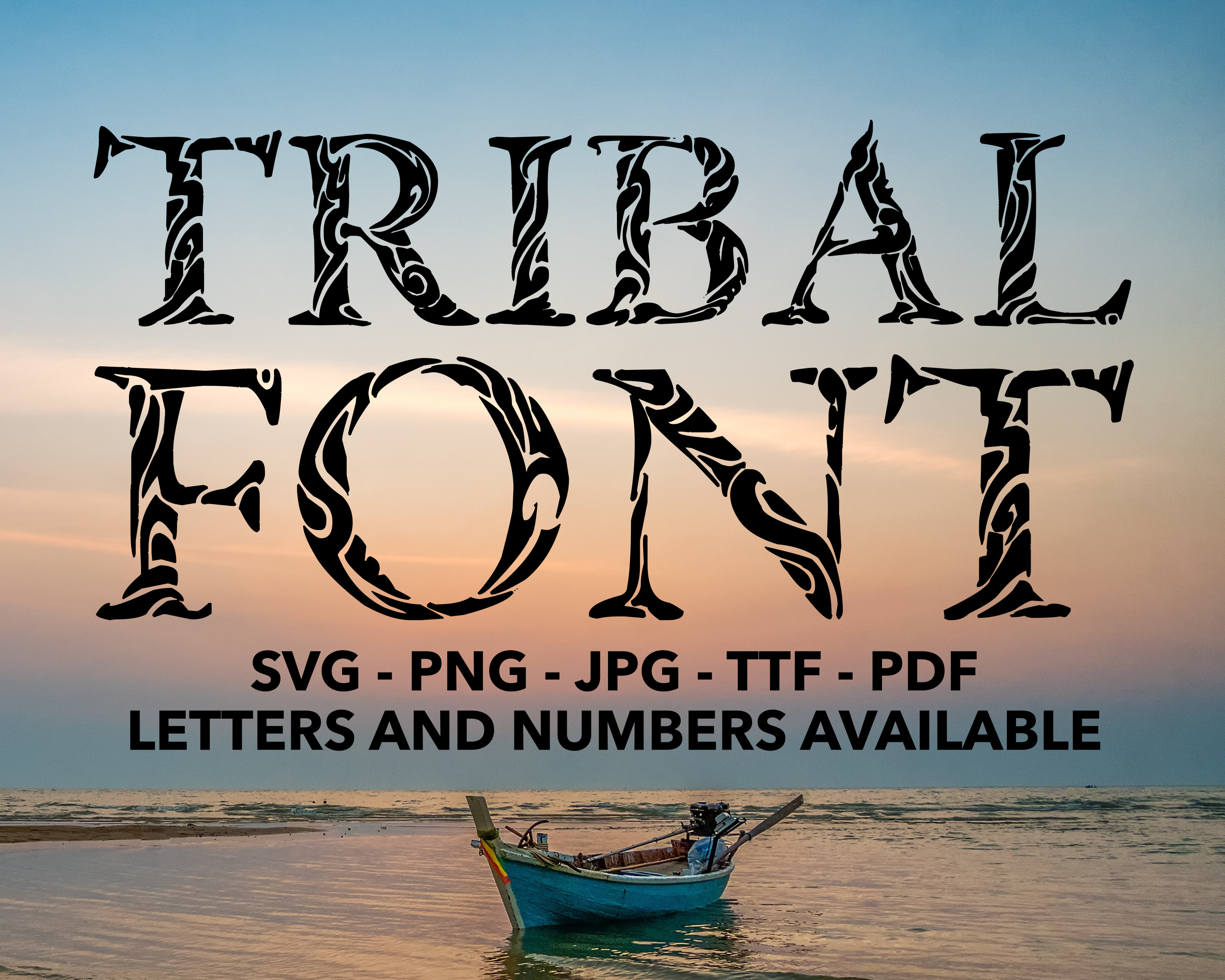 Tribal Font SVG, Tribal Font for Cricut, Tribal Font SVG, PNG, Jpg, Ttf ...