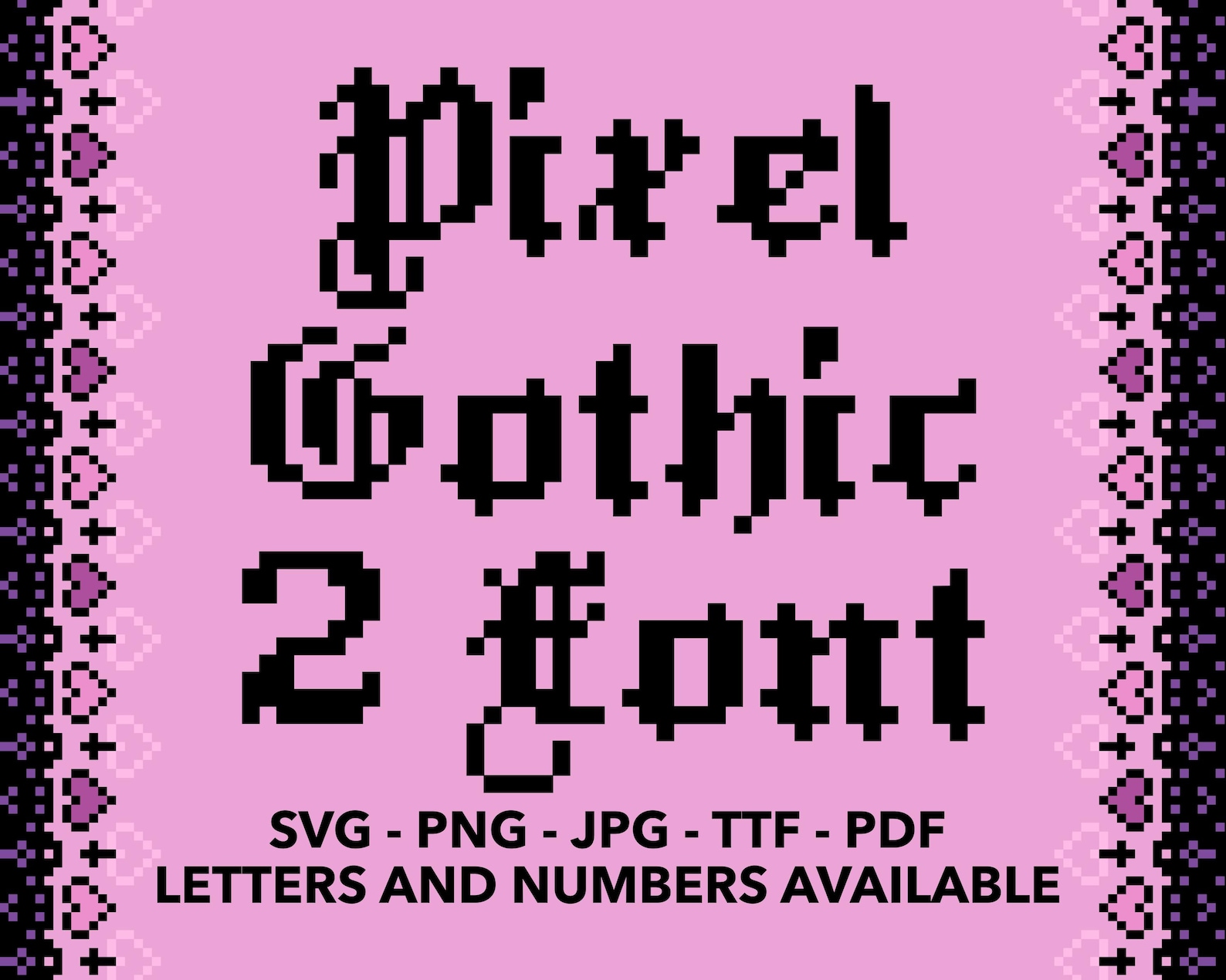 Pixel Gothic Font SVG, Pixel Font for Cricut, Pixel Font SVG, PNG, Jpg ...