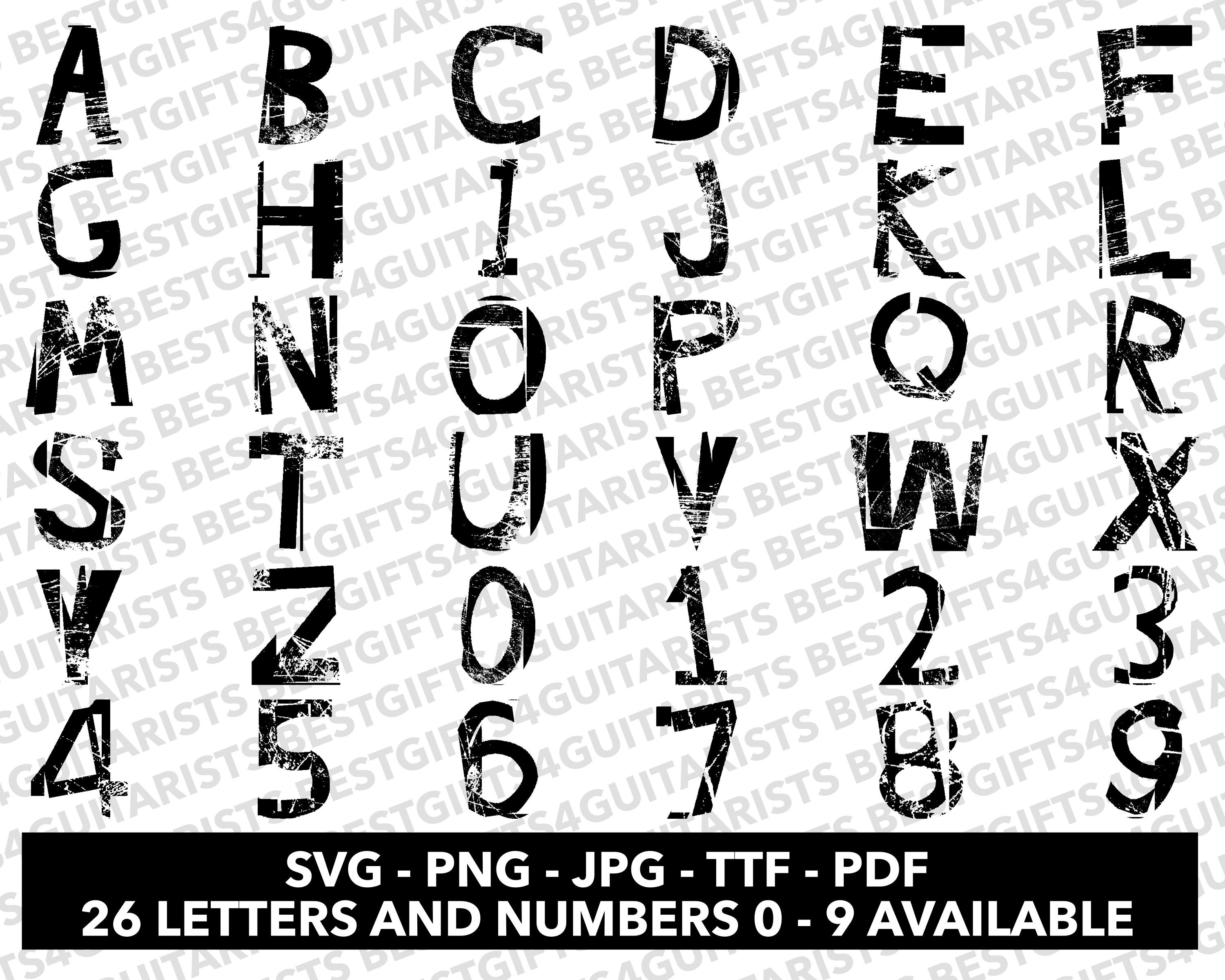 Glitched Font SVG, Glitched Font for Cricut, Glitch Font SVG, PNG, Jpg ...