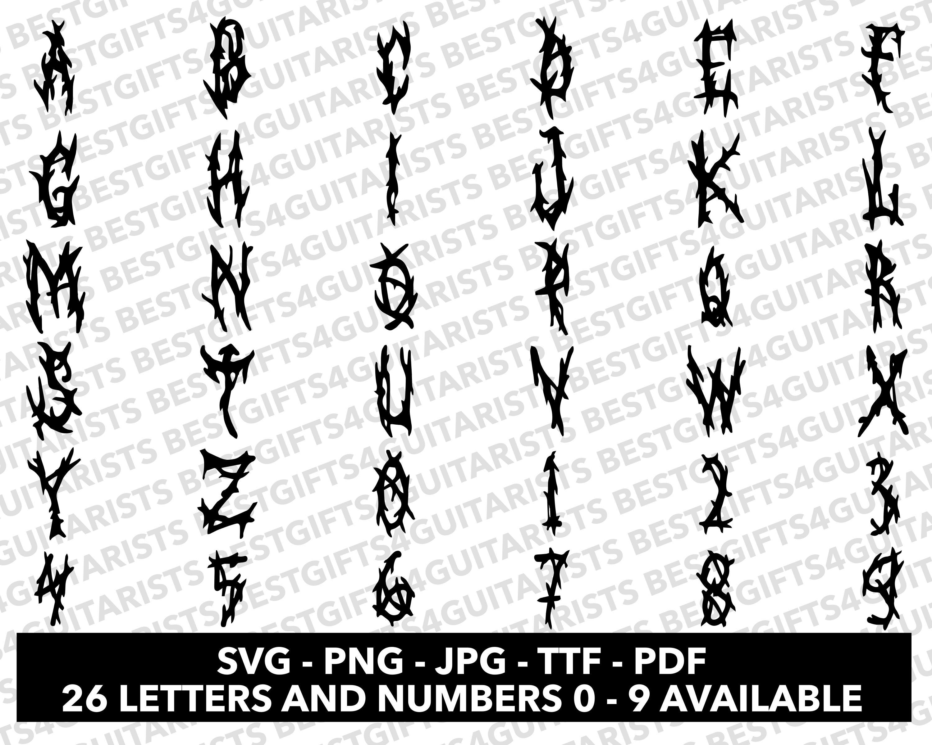 Thorn Font SVG, Rockstar Font TTF, Distressed Letters SVG, Png, Jpg ...