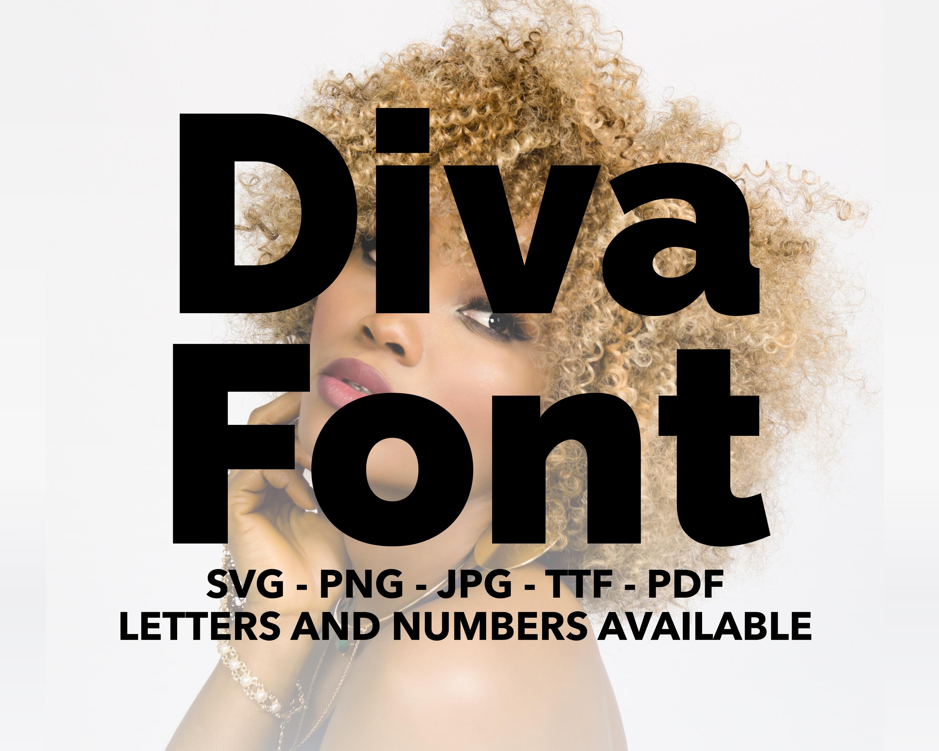 Diva Font SVG, Diva Font TTF, Diva Letters Svg, Png, Jpg, Ttf, Pdf Diva ...