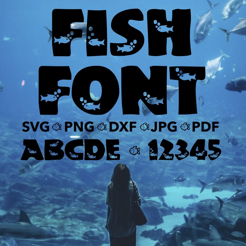 Fish Font SVG Fishing Font PNG Fishes Font SVG Fish - Etsy