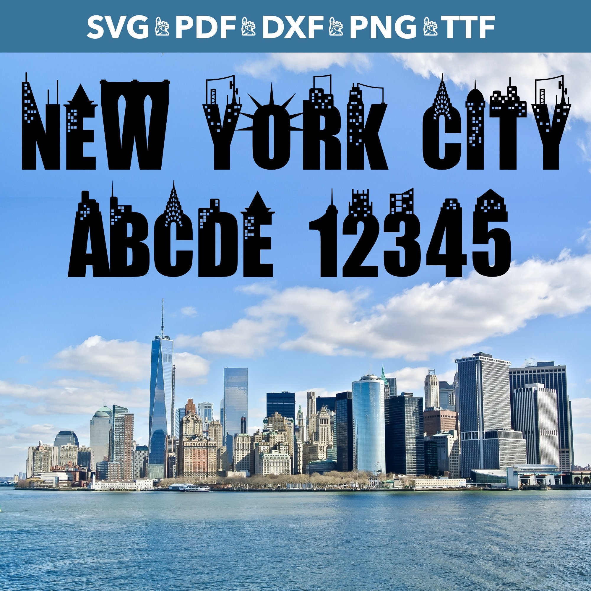 New York City Font SVG New York Font Cricut File New York - Etsy Finland